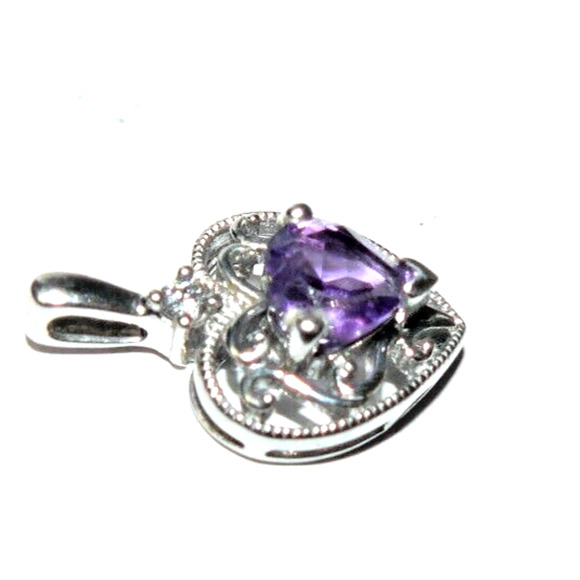 Kay Jewelers | Jewelry | Amethyst 8 Ct Heartshaped Royal Purple 925 Sterling Silver Pendant Jwbr ...